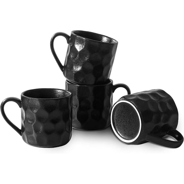 Lareina Ceramic Large Latte Mug Set of 4, 12oz Coffee Mugs for Men ...