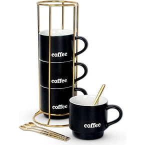 Stackable Coffee Mugs With Rack