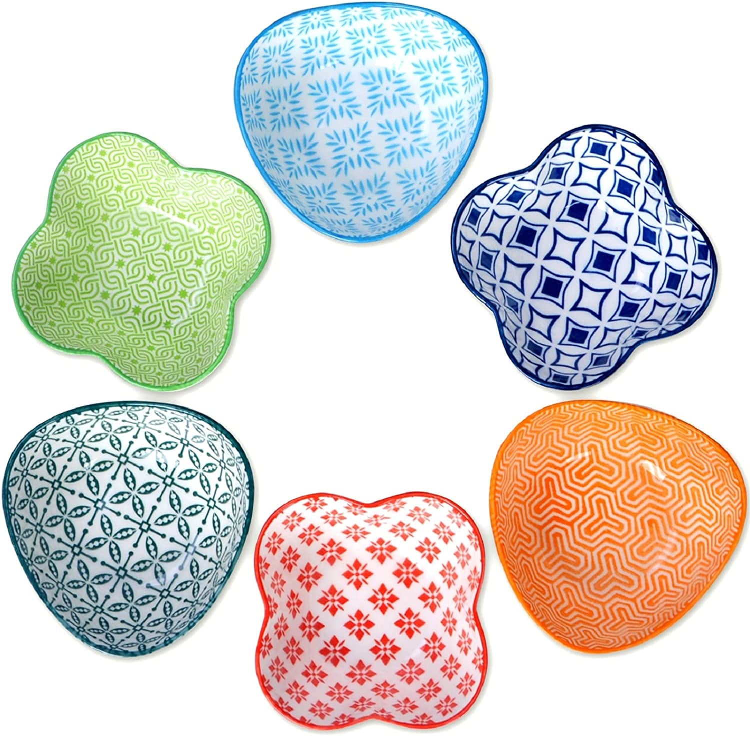 Lareina Soy Sauce Dishes Set of 6, 3 OZ Ceramic Charcuterie Board Bowls ...