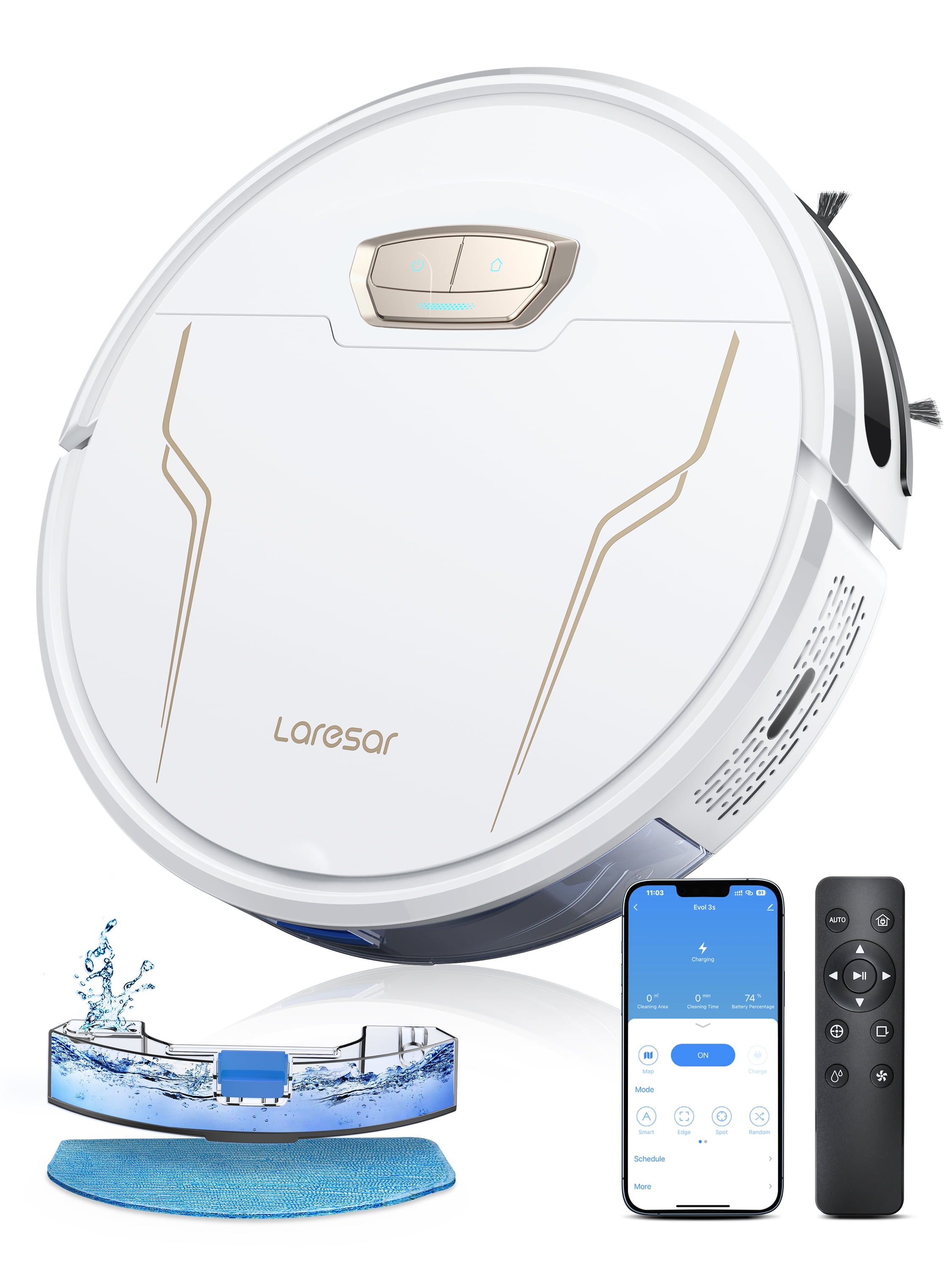 Airzeen Robot Vacuums, Strong 3000Pa Suction, WiFi/App/Alexa Control
