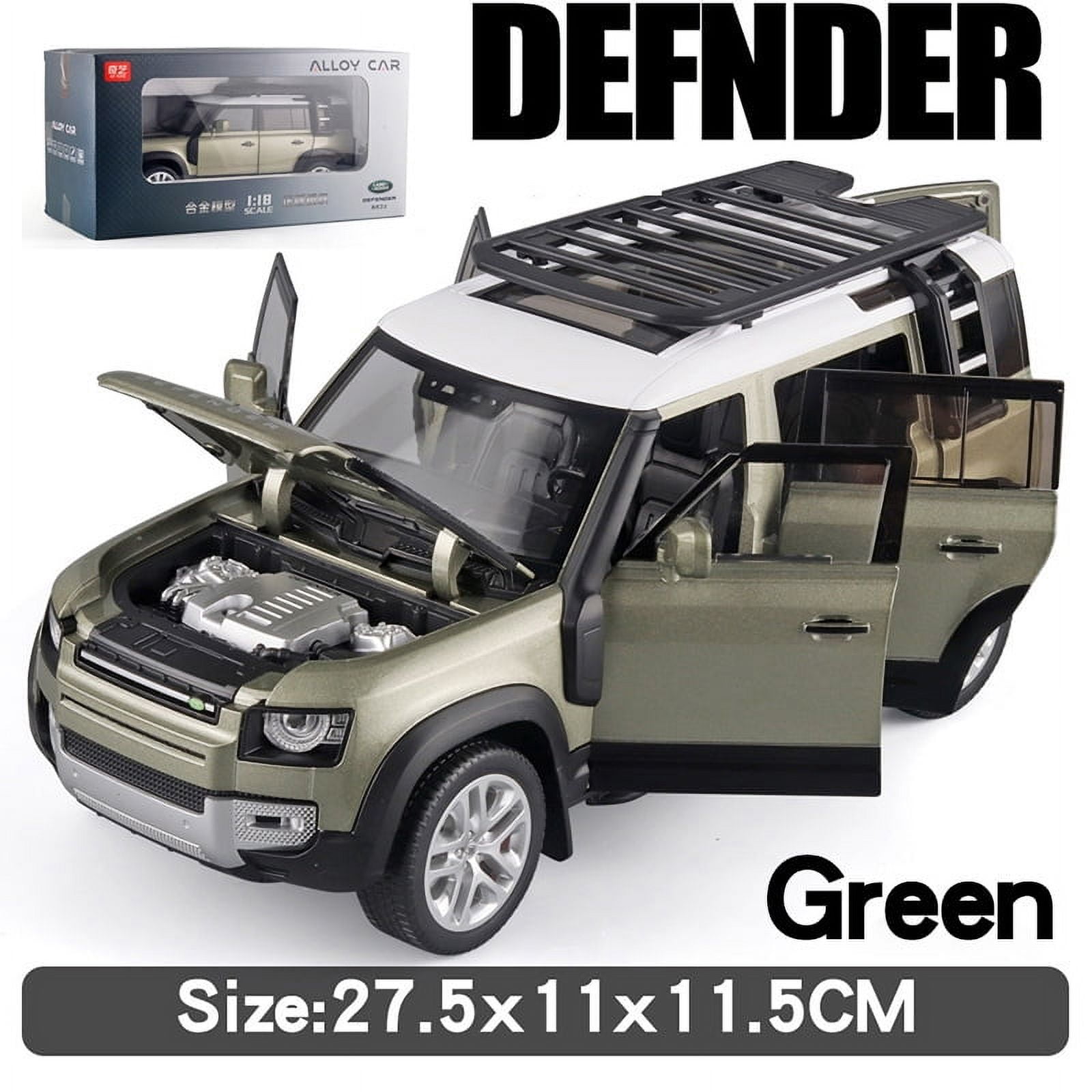 Large 1:18 Land Rover Defender SUV Off-road Alloy Model Car Diecast Toy ...