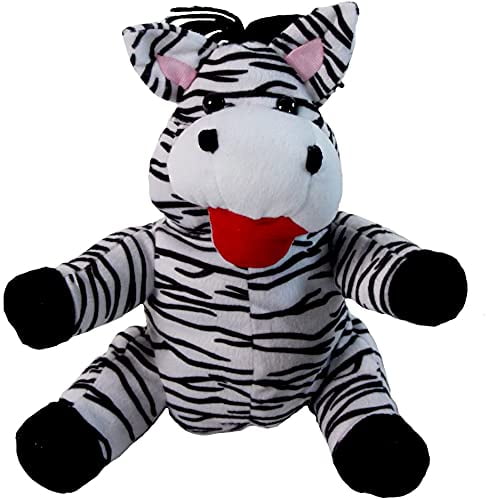 Large 10" Plush Safari Zoo Animal Puppet - Zebra - Walmart.com