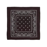 BANDANA Brand Large 100% Cotton Paisley Bandanas - Dark Brown 22x22 ...