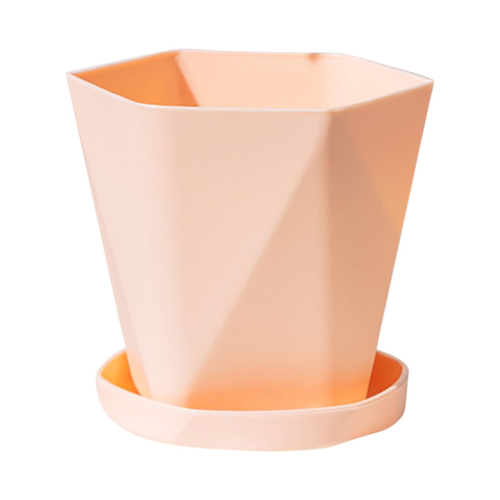 Large Plastic Flower Pot with Drainage Holes & Saucer - Thickened ...