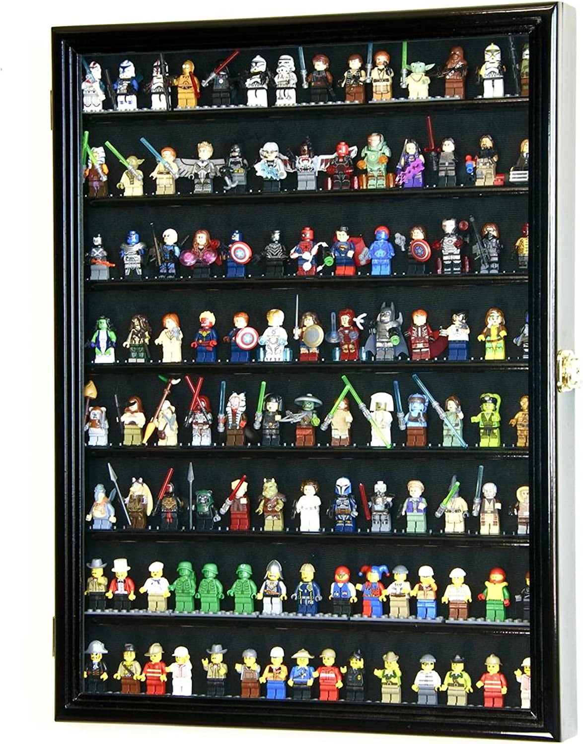 Large 110+ Minifigures Display Case Cabinet for Miniatures / Figurines ...