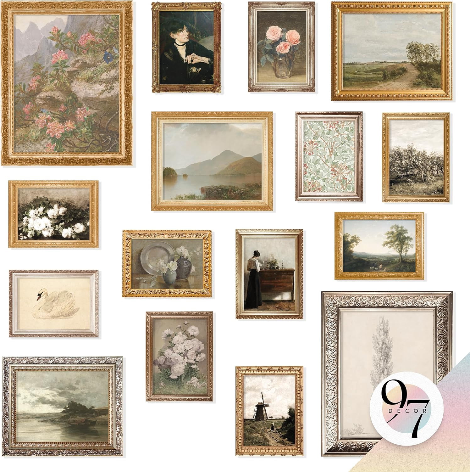 Large 11x14 Vintage Wall Art Prints - Rustic Cottage Core Wall Decor ...