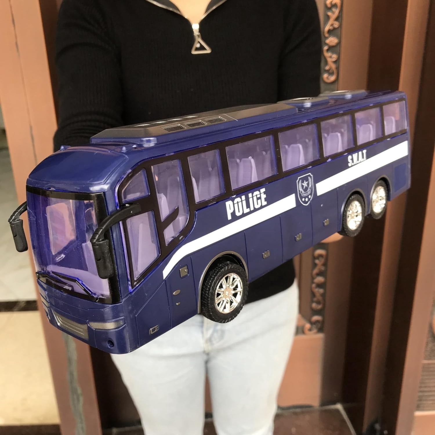 Large 12.5'' School Bus Toy Car for Toddlers 1-3, City Bus Toy Model ...