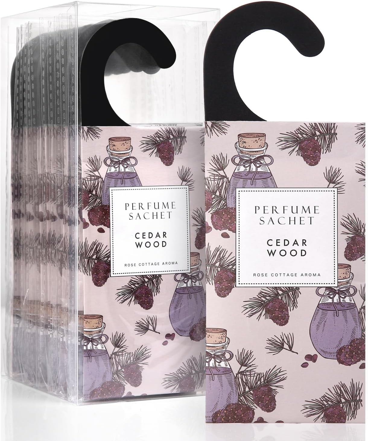 Large 12 Packs Cedar Wood Hanging Closet Deodorizer Air Freshener Long ...