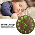 Large 12 inch Modern Battery Wall Clock Luminous Glowing in Night ...
