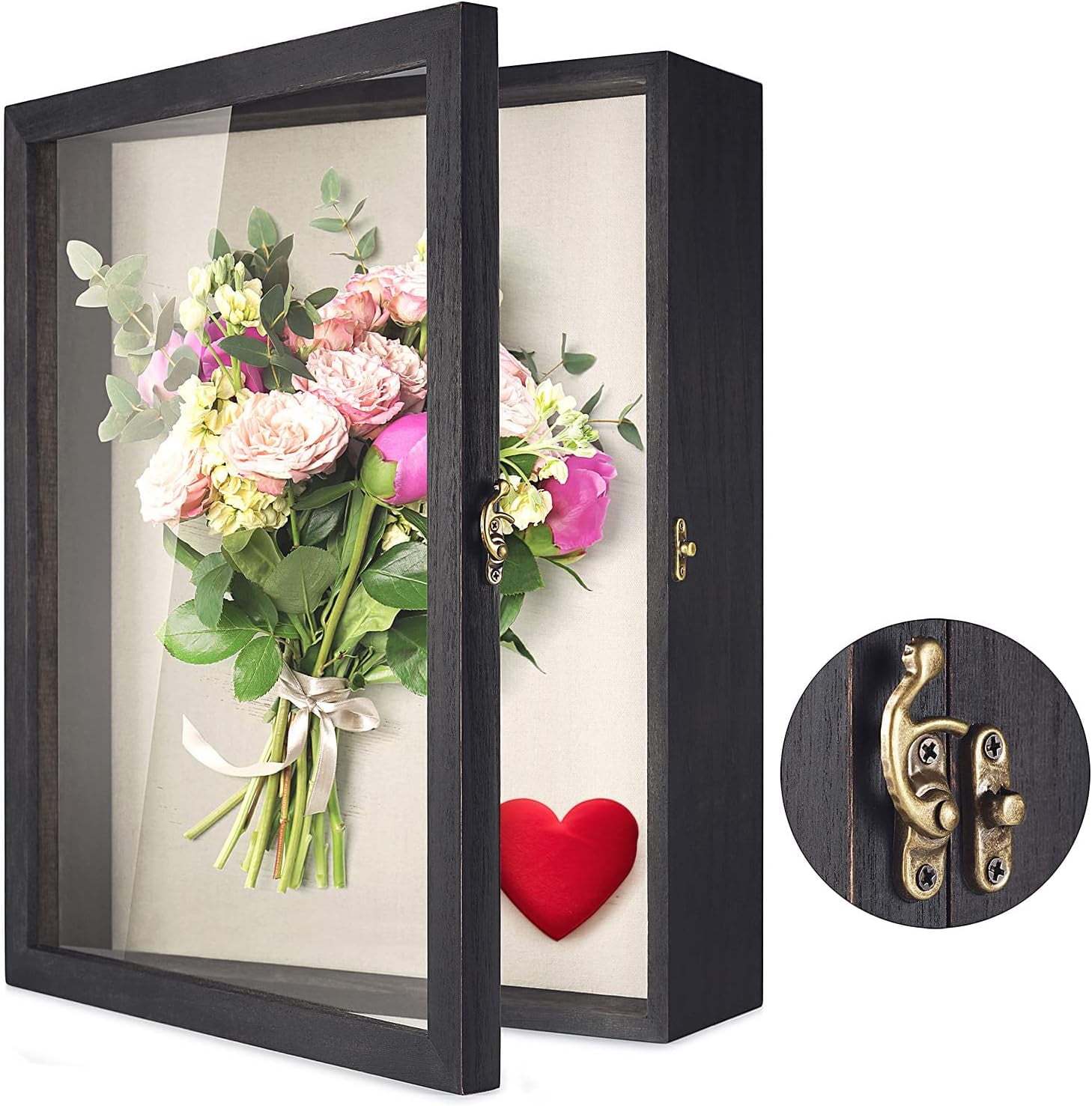 Large 13 X 16 Flowers Shadow Box Display Case with Glass for Wedding ...