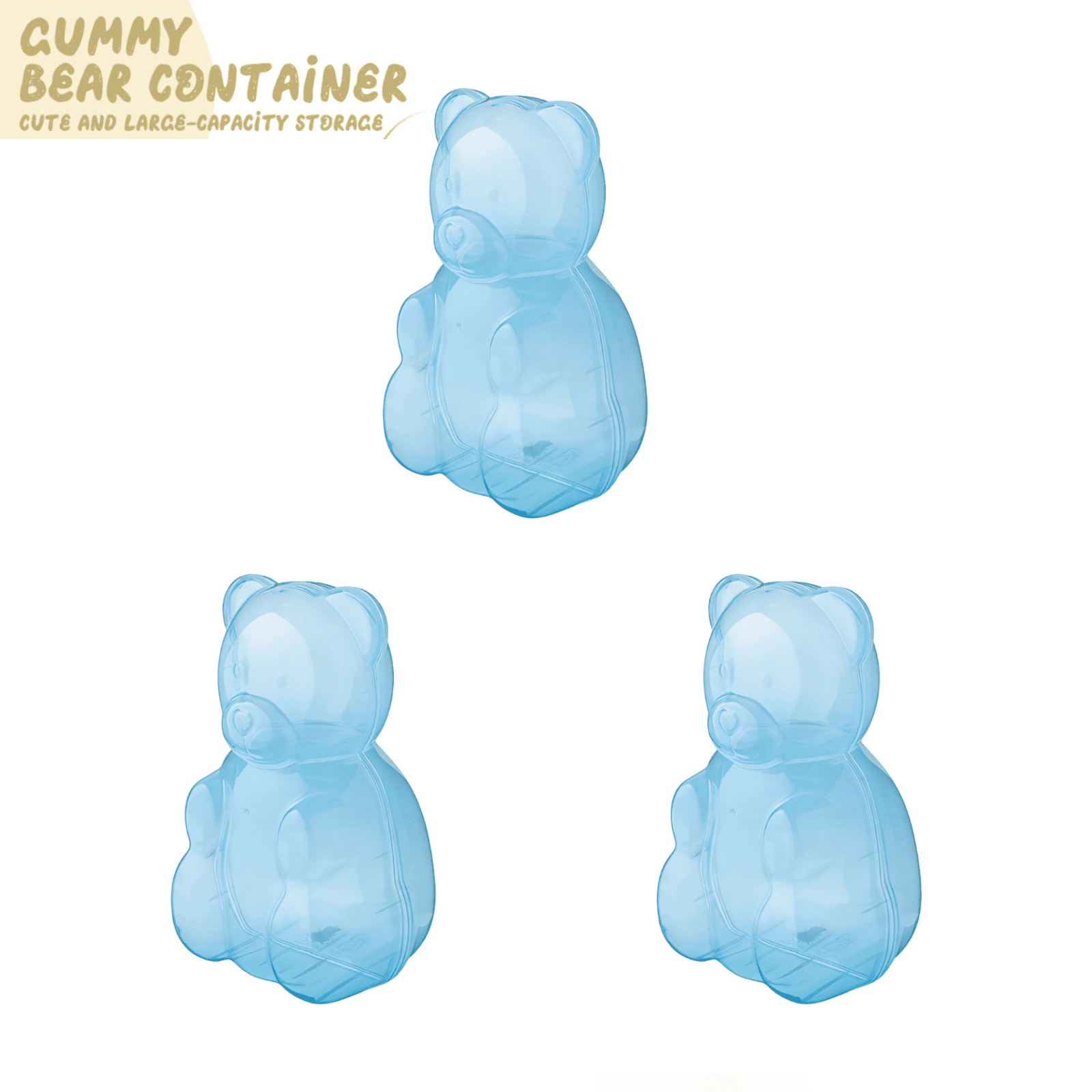 Large 13inch Gummy Bear Container - Clear Plastic Bear Shaped Gummy ...
