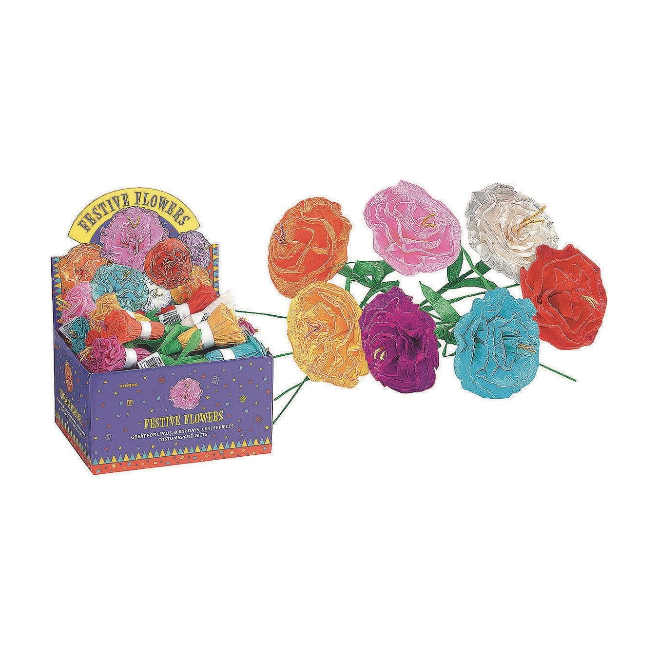 Large 14.5" Festive Paper Flowers for Decorating, Crafting, & Giving ...