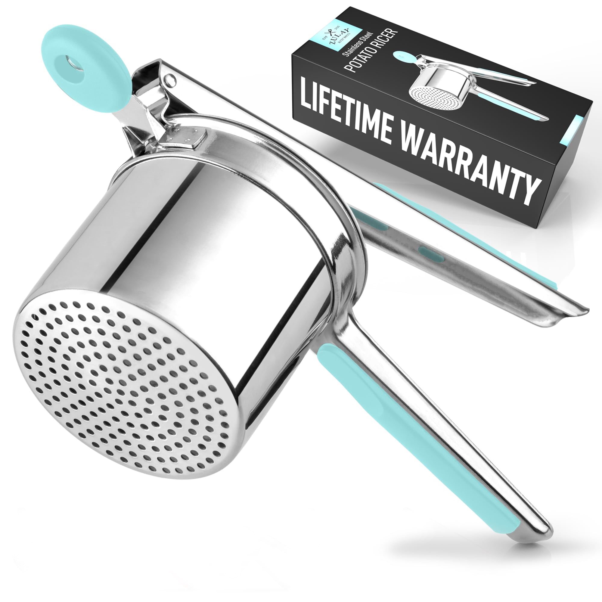 Large 15oz Potato Ricer, Heavy Duty Stainless Steel Potato Masher and ...