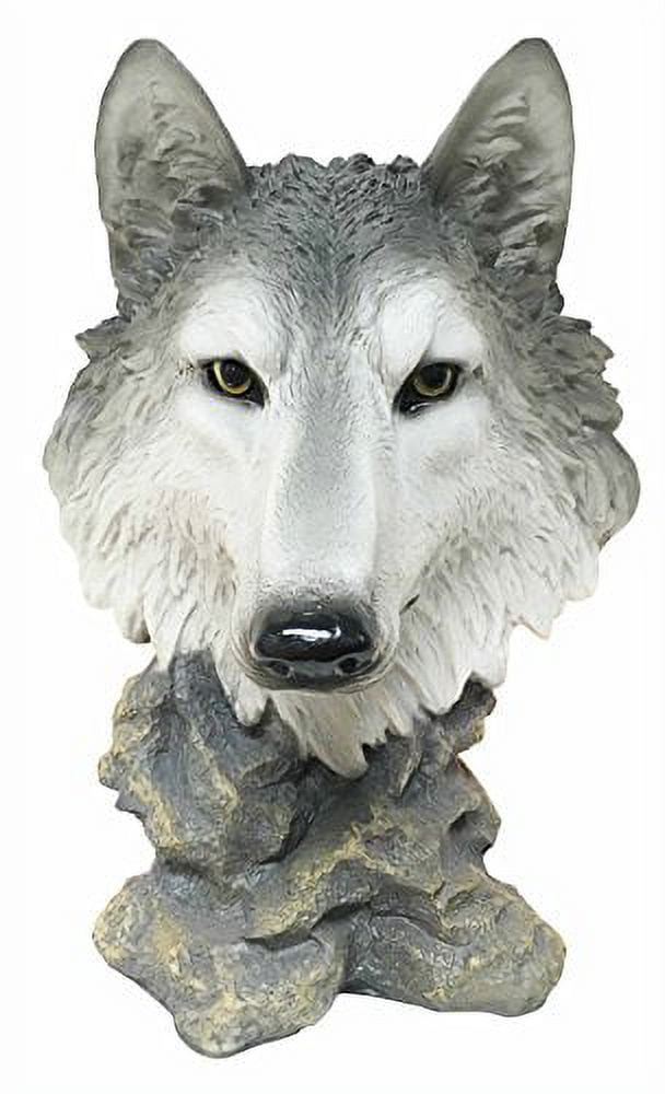 Large 16"H Bloodlust Alpha Wolf Pack Hunter Bust Figurine Rocky ...