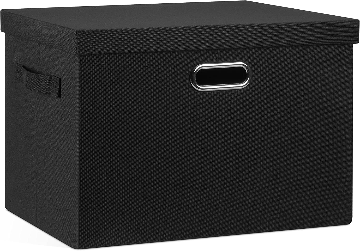 Large 17" 36 Quart Collapsible Stackable Storage Bins with Lids, 1 Pack ...