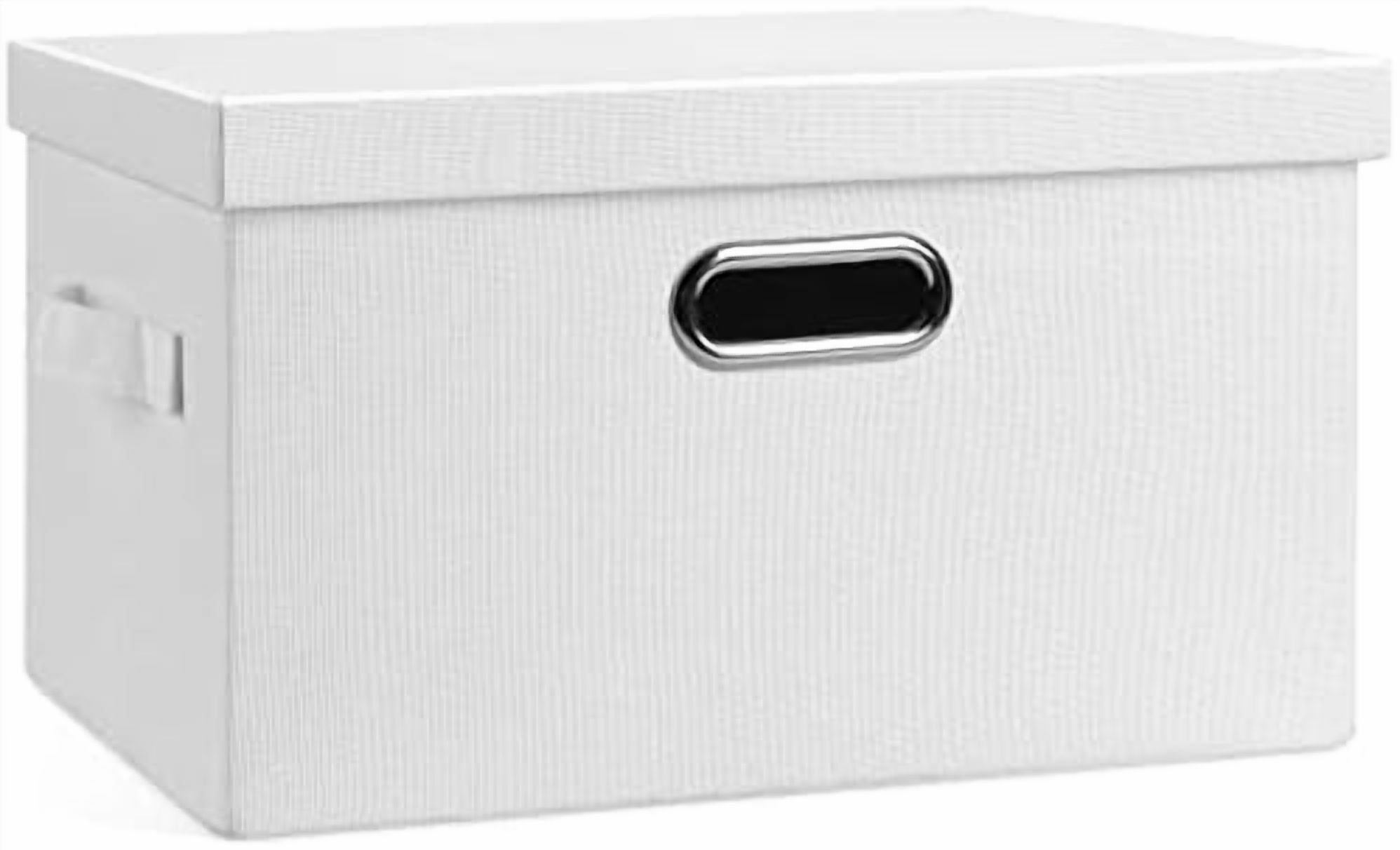 Large 17" 36 Quart Collapsible Stackable Storage Bins with Lids, 3 ...