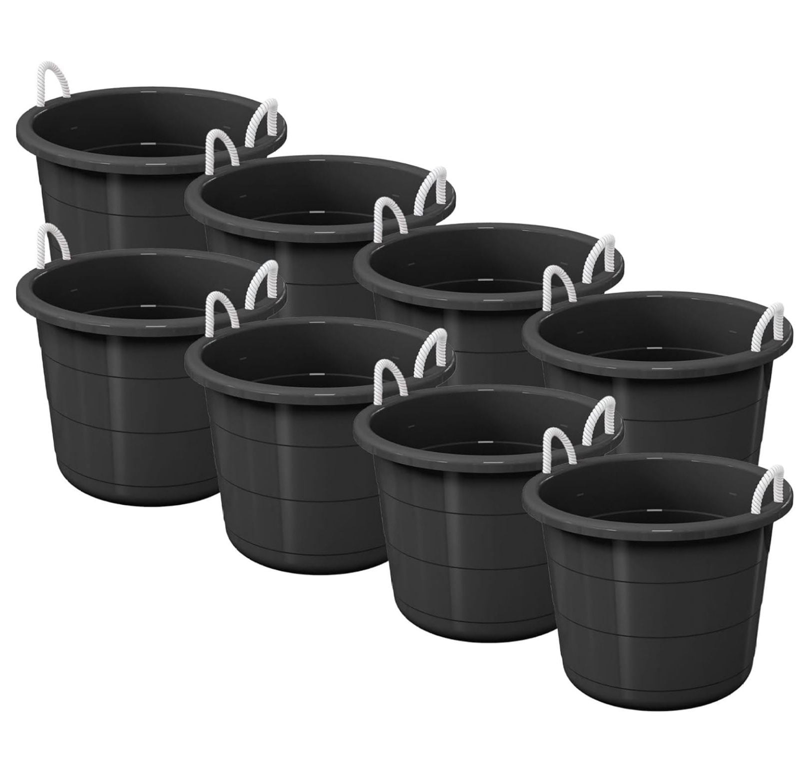 Large 17 Gallon Flexible Plastic Storage Bucket Container with Easy ...