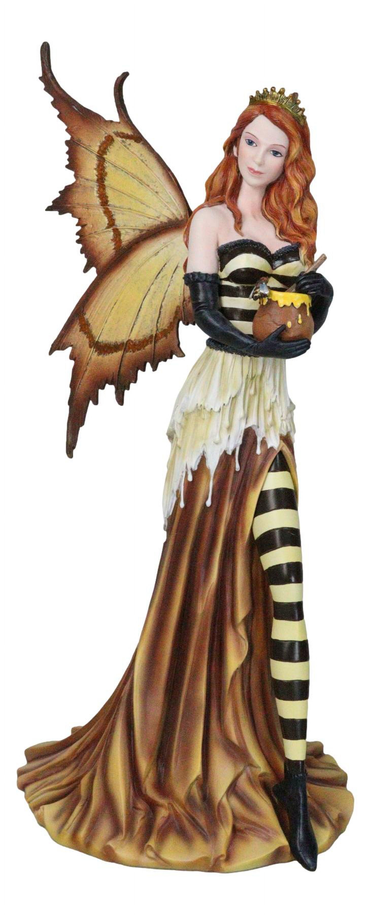 Large 18"H Fantasy Queen Bee Bumblebee Mother Fairy Carrying Honey Pot ...