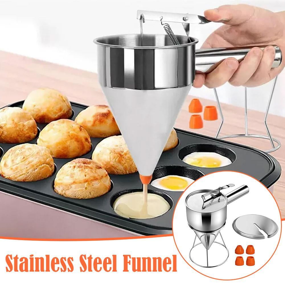 Large 19mm + 4 Leaks Octopus Balls Cone Batter Funnel Batter Dispenser ...