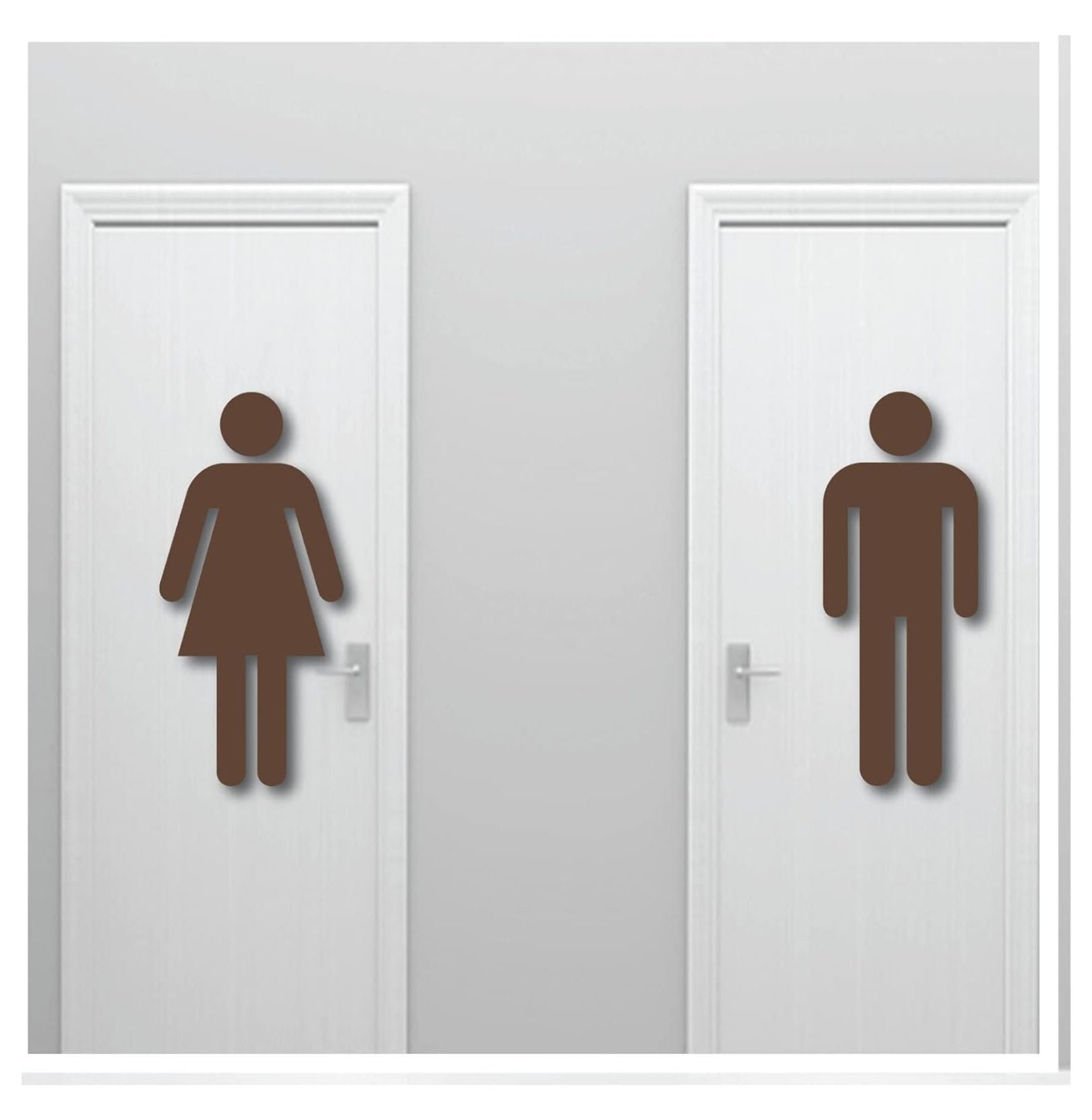 Large 20-Inch-Tall Man Woman Restroom Sign Door Wall Vinyl Decal ...