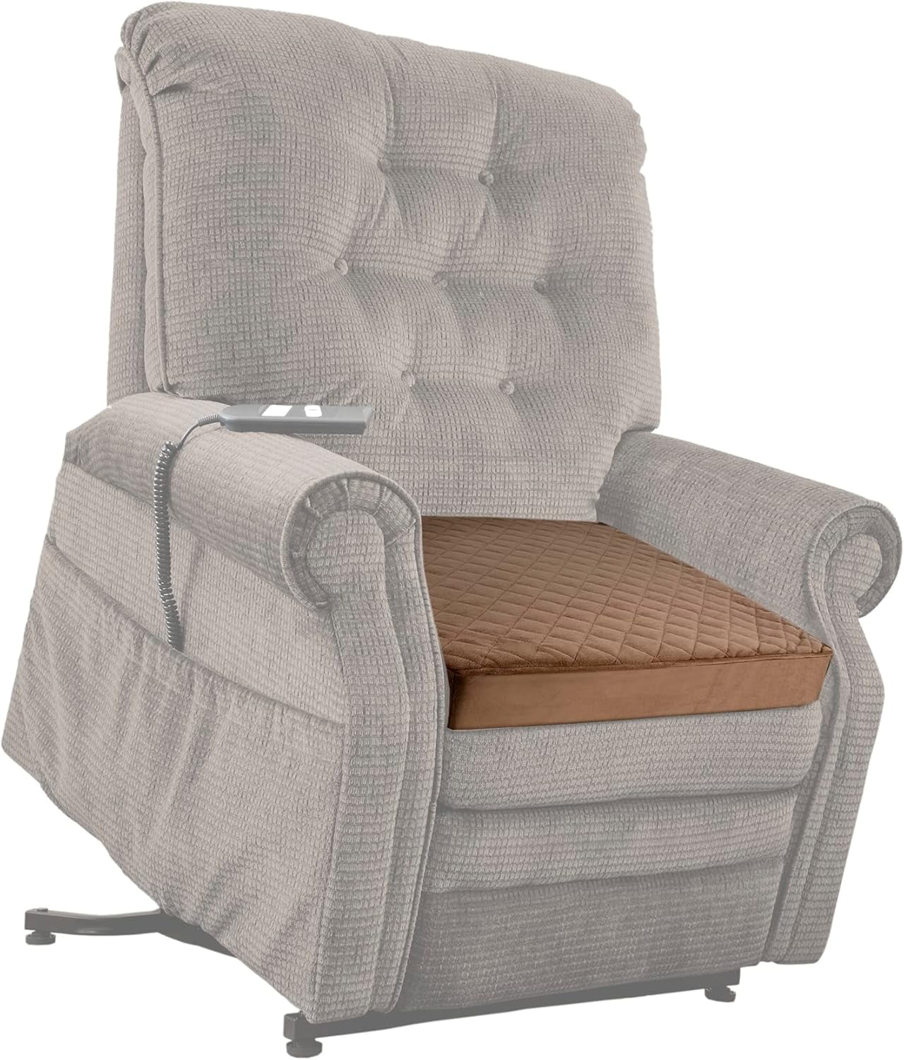 Large 20x20x3 Inches Memory Foam Square Thick Non-Slip Chair Seat Cushion for Recliners ...