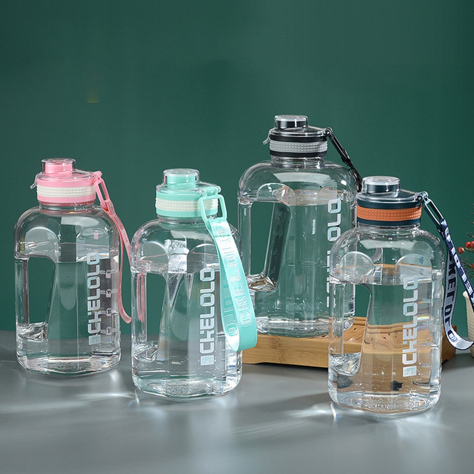 Large 2200ml Sports Water Bottle | Frosted Plastic | Anti-Slip Grip ...
