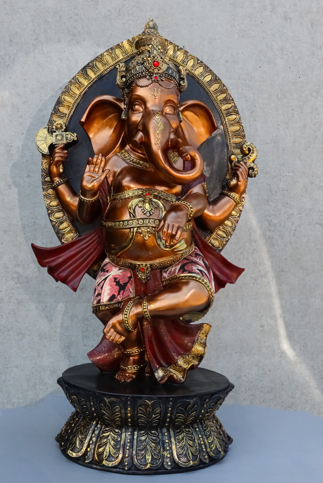 Large 28.5"H Hindu God Dancing Avatar Nritya Ganesha Chaturthi Yoga ...