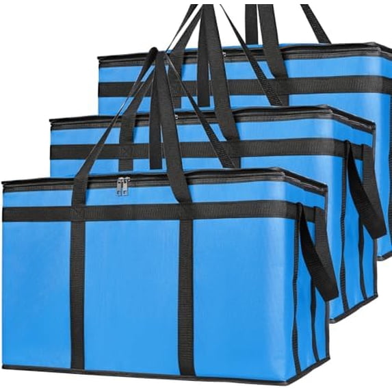 Large 3- Insulated Delivery Bag, XXXL Pizza Cooler Bags, Rideshare ...