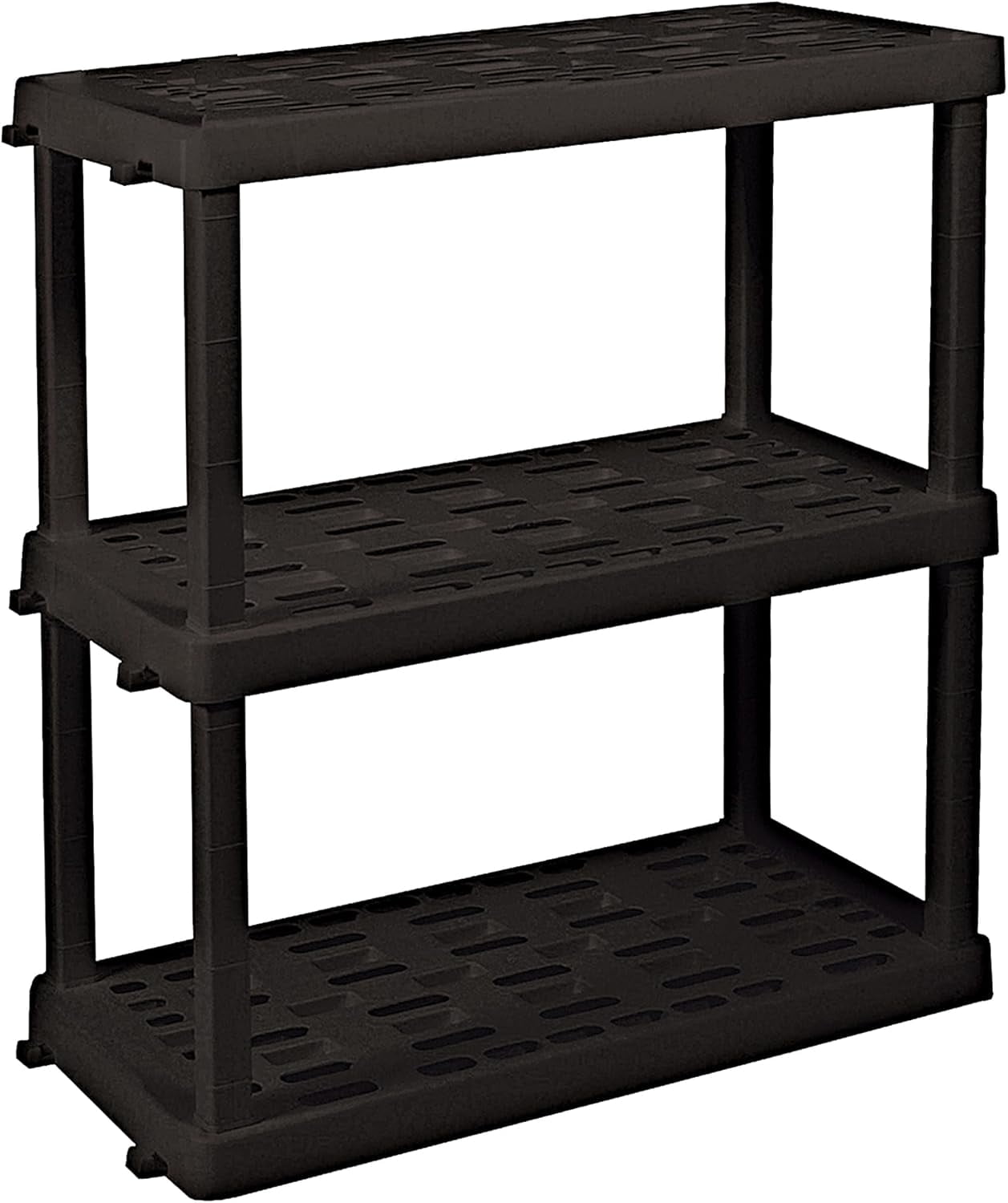 Large 3-Tier Interlocking Heavy Duty Shelving Unit, Home Organization ...