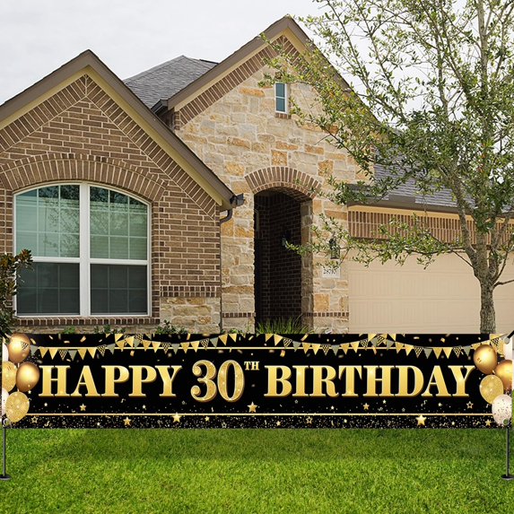 Large 30th Birthday Banner - Talk 30 To Me Banner for 30th Birthday Men ...