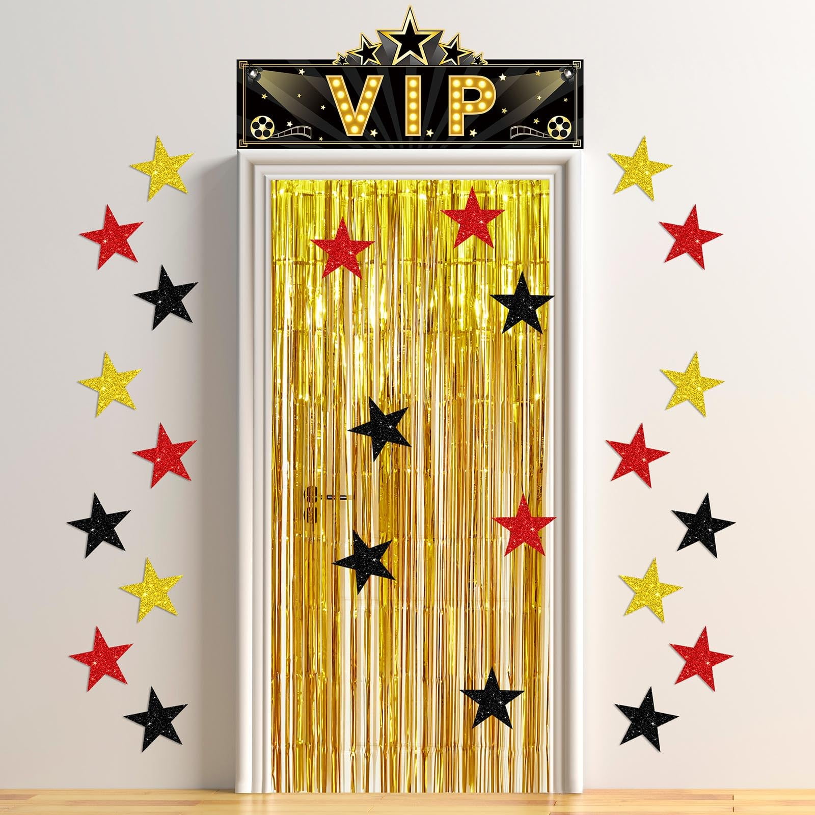 Large 32 Pcs VIP YPF5 Movie Decorations VIP Party Entrance Star Decor ...