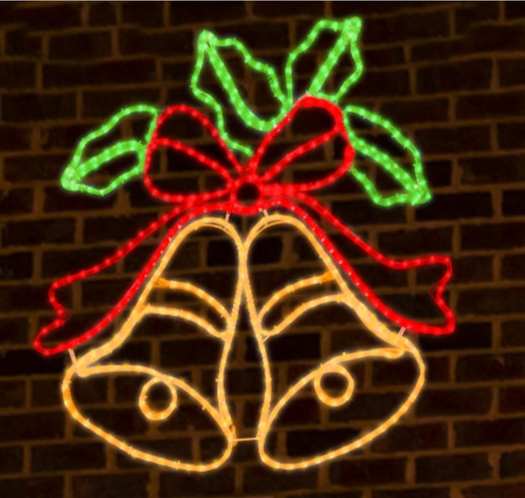 Large 33x31 Inch Animated Lighted Bell Neon Motif | 438 Super-Bright ...