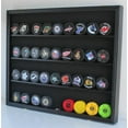 Large 35 Hockey Puck Display Case, Framed Wall Cabinet with Acrylic UV ...