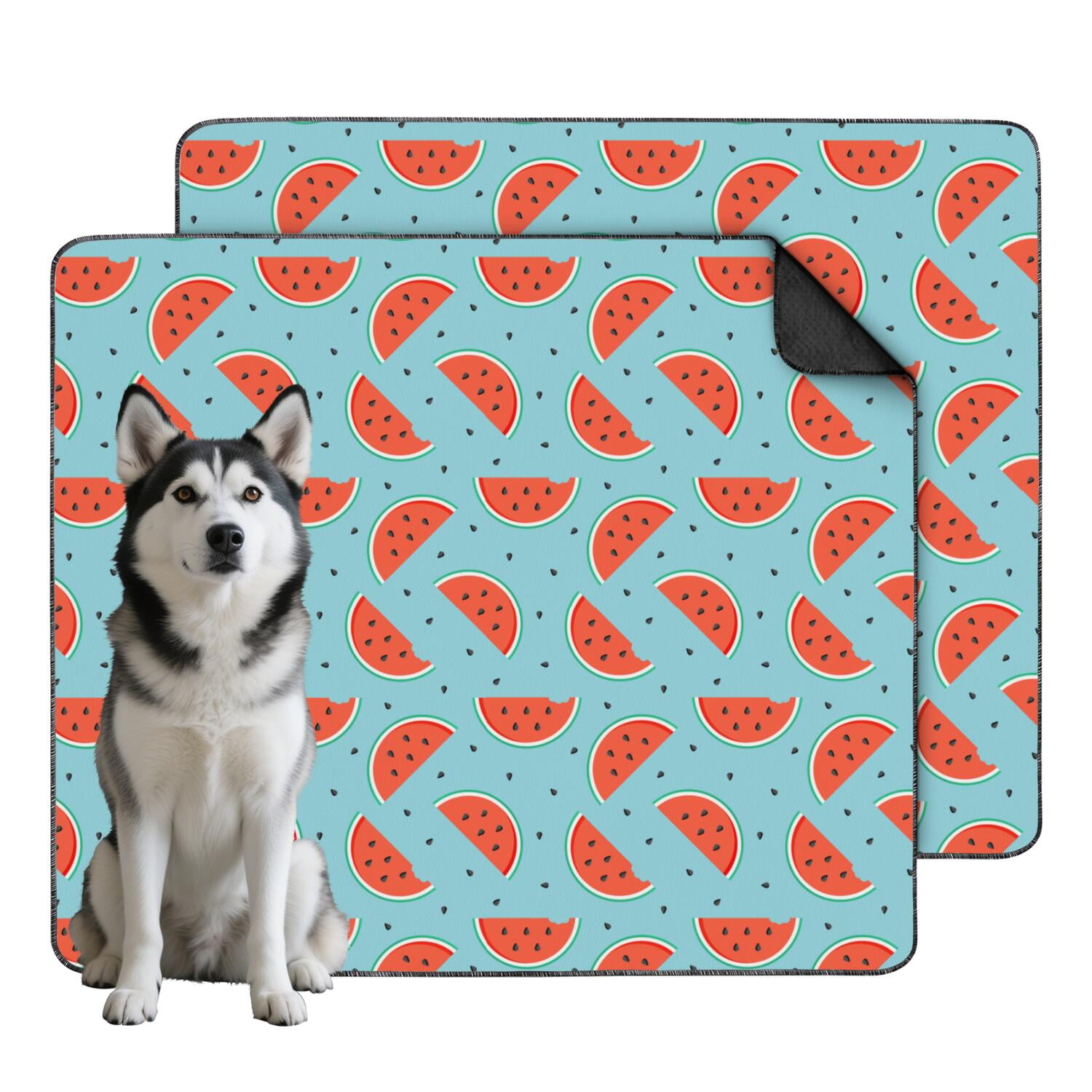 Large 35"x41" Colorful Fruits Washable Pee Pads, Reusable Dog Pee Pads ...