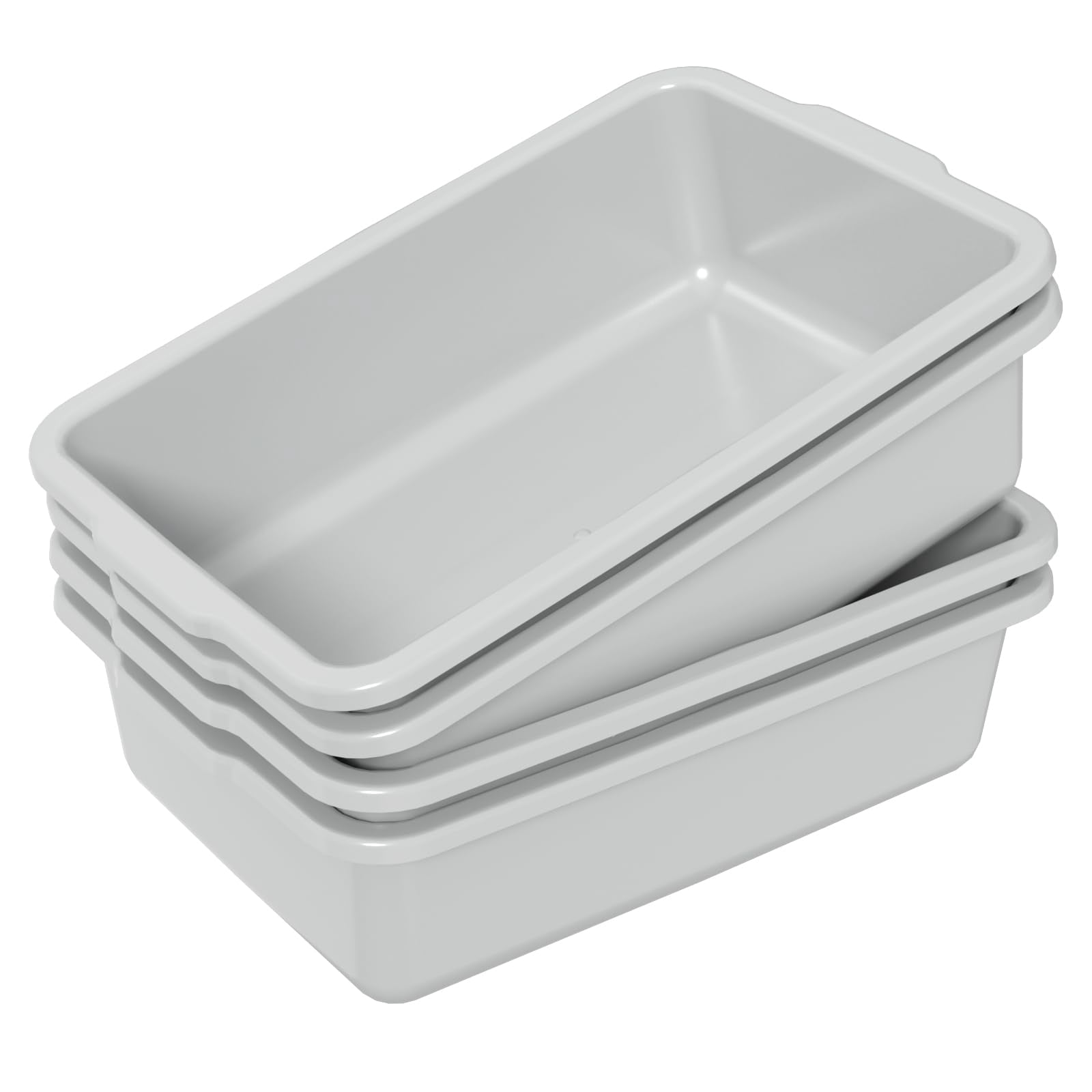 Large 35L Plastic Bus Tubs, Heavy Duty Storage Bins for Cleaning ...