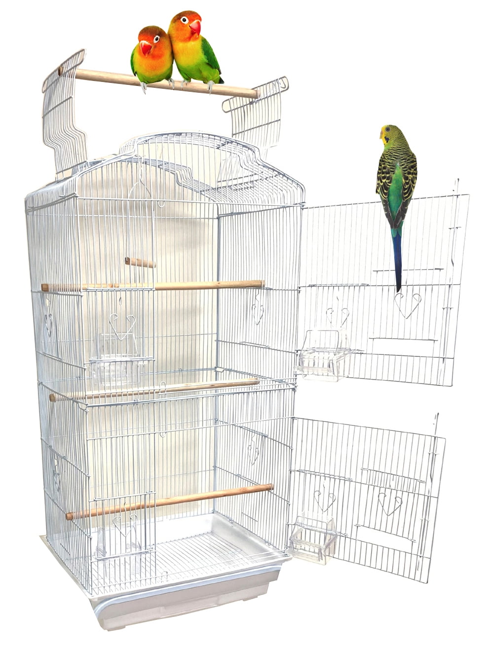 Large 36-inch Open Top Portable Hanging Travel Bird Flight Cage for ...