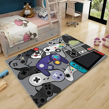 Gaming Rug for Kids Boy Bedroom Gamer Area Carpet 3D Neon Game Cool ...