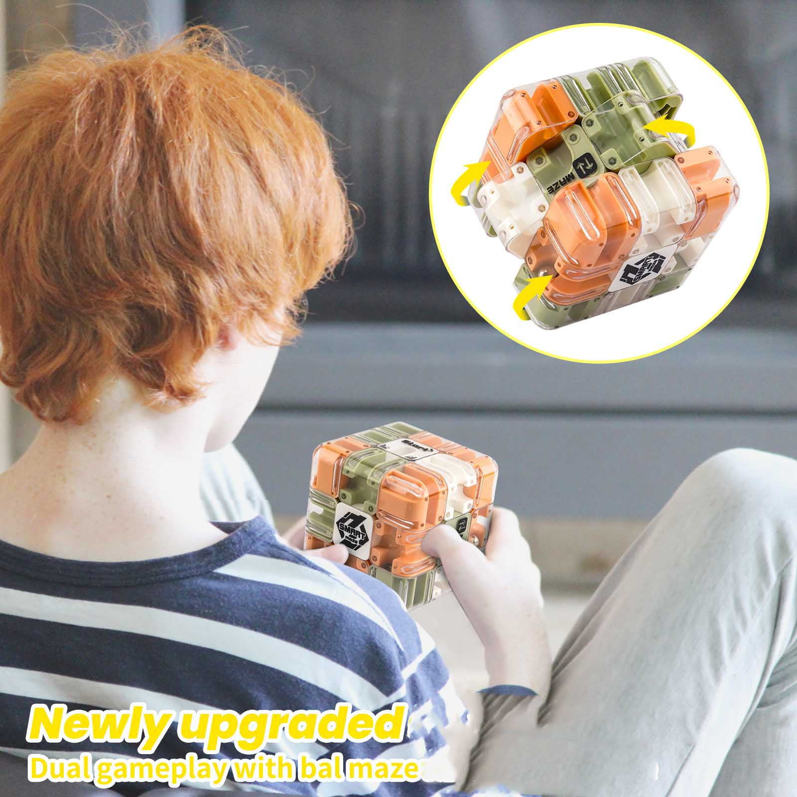 Large 3d Labyrinth Puzzle Maze Cube, 3d Magic Cube Maze Ball Puzzle ...