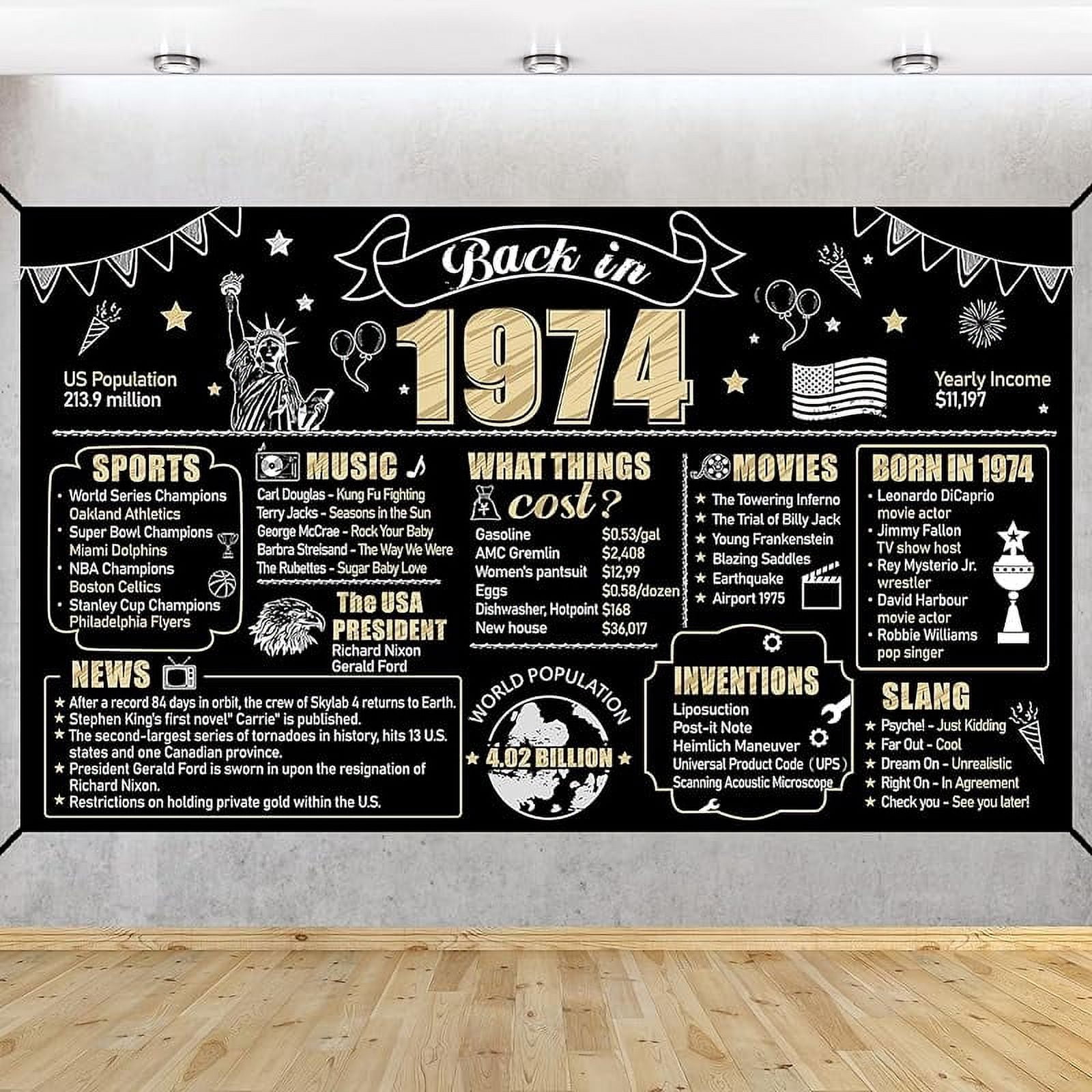 Large 40th Birthday Decorations Back in 1984 Banner Backdrop for Men ...