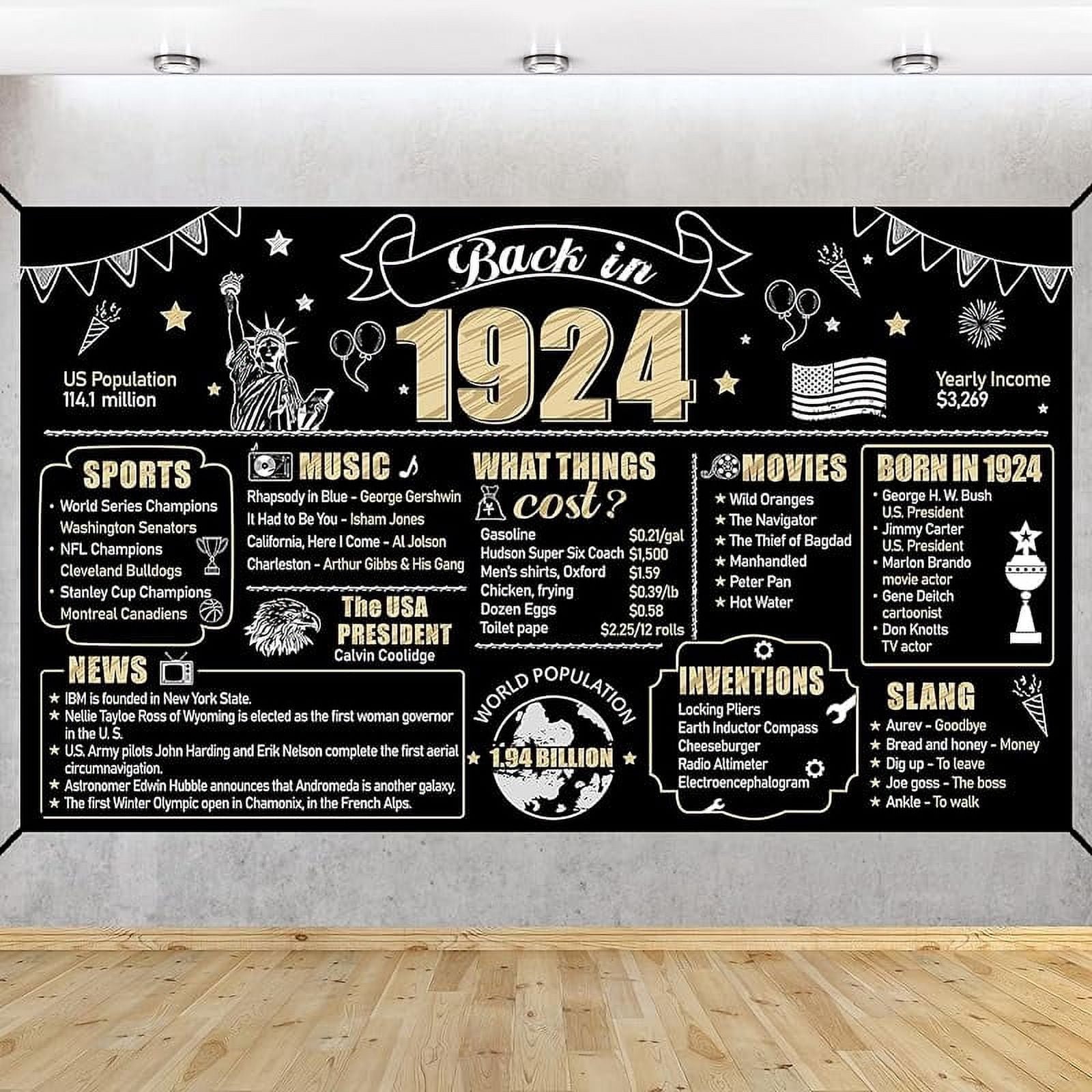 Large 40th Birthday Decorations Back in 1984 Banner Backdrop for Men ...