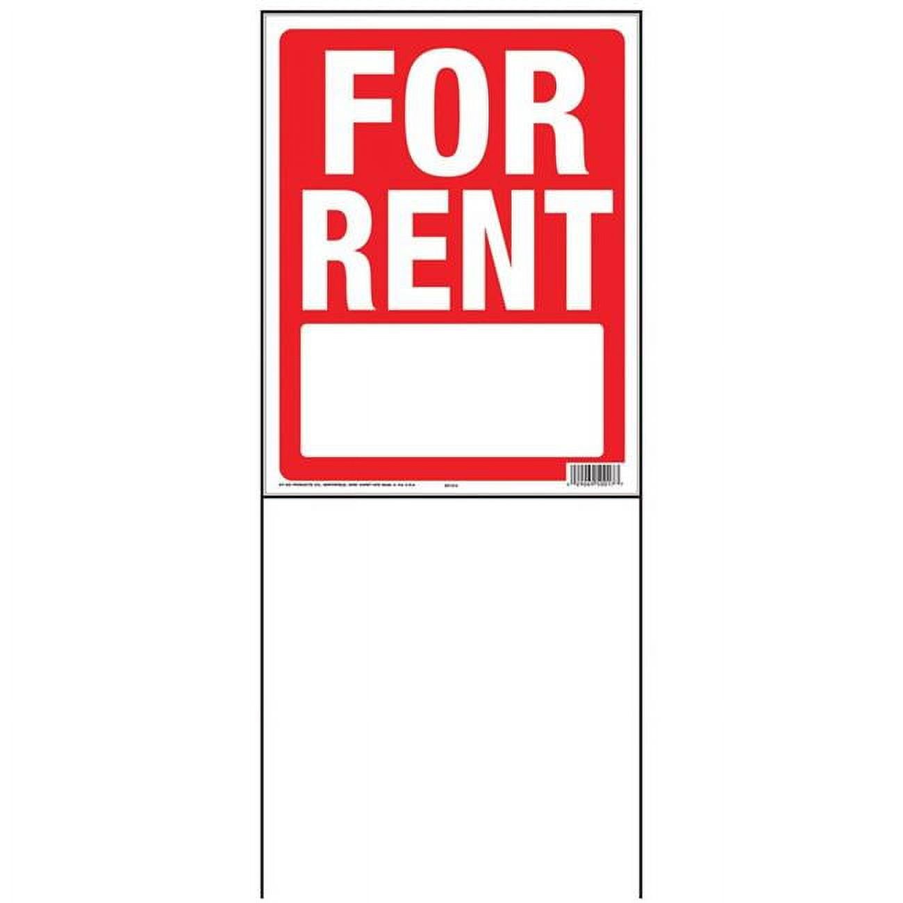 Hy-Ko 42 x 15-inch 'For Rent' Yard Sign, Weather-Resistant with Metal ...