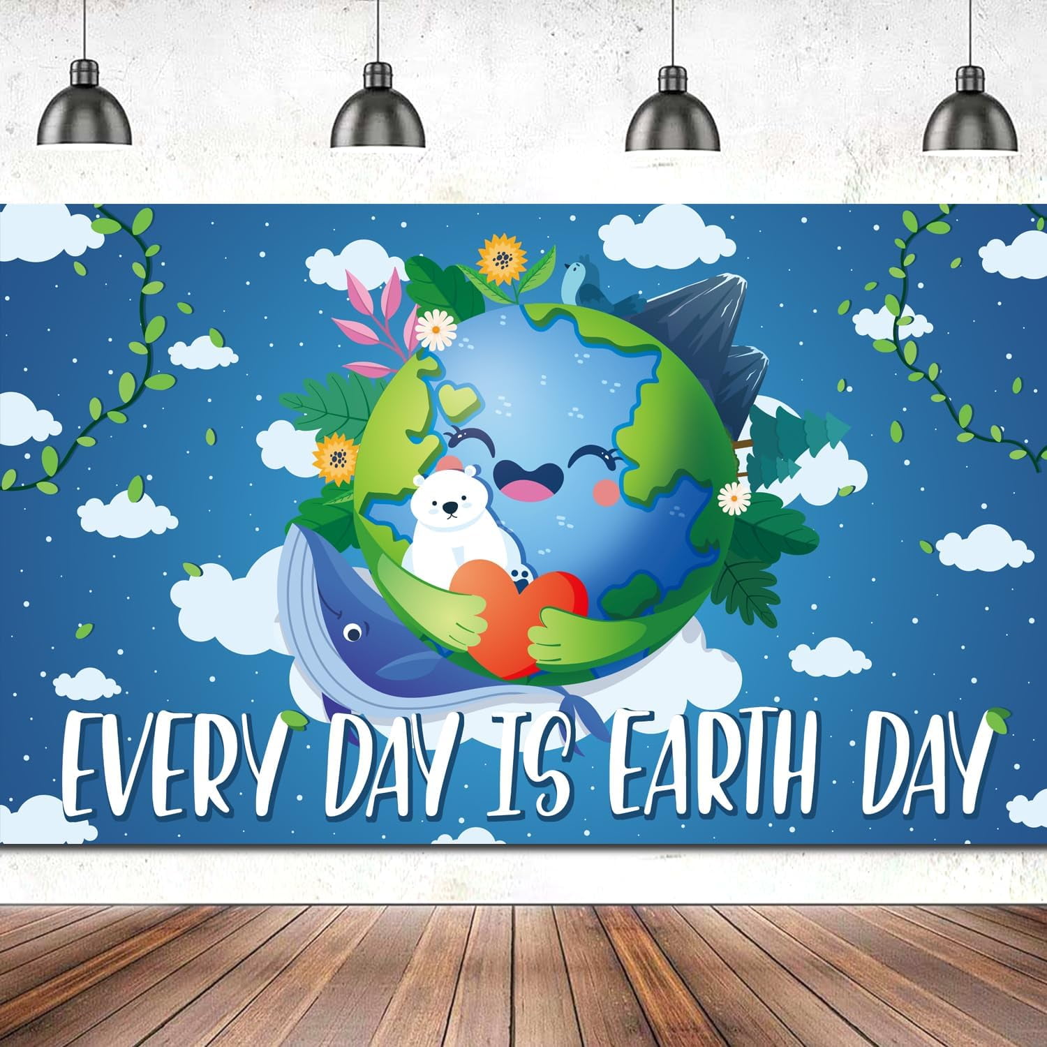 Large 47" X 71" Earth Day Decorations Banner, Earth Day Banner for ...