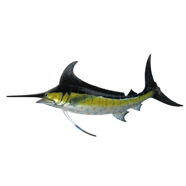Large 48" Hand Painted Lifelike Marlin Saltwater Fish Wall Mount Trophy ...