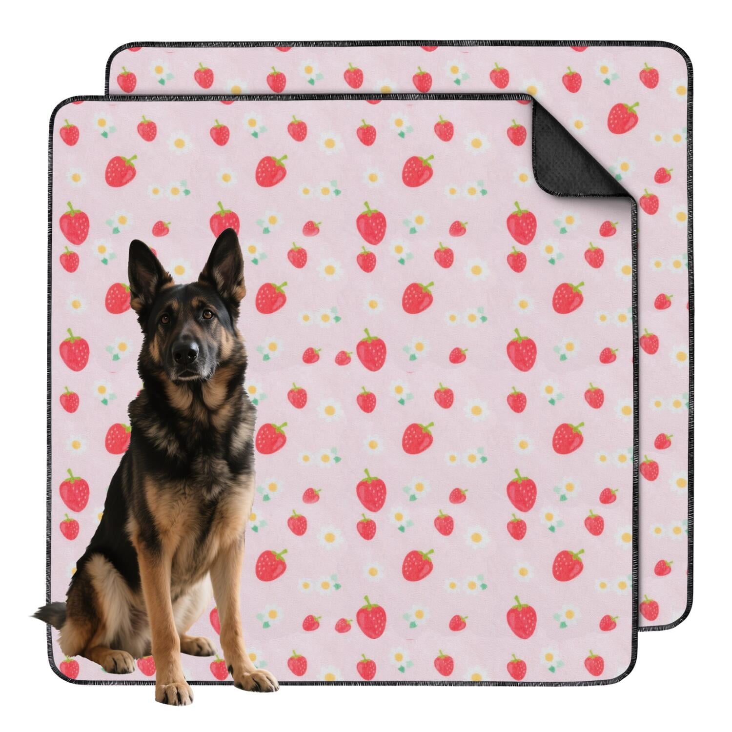 Large 48"x48" Vibrant Fruit Patterns Design Washable Dog Pee Pads ...