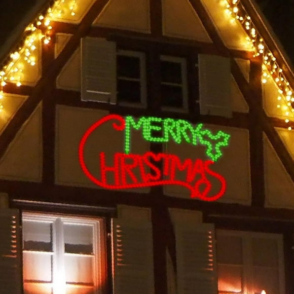 Large Outdoor Merry Christmas Lighted Sign