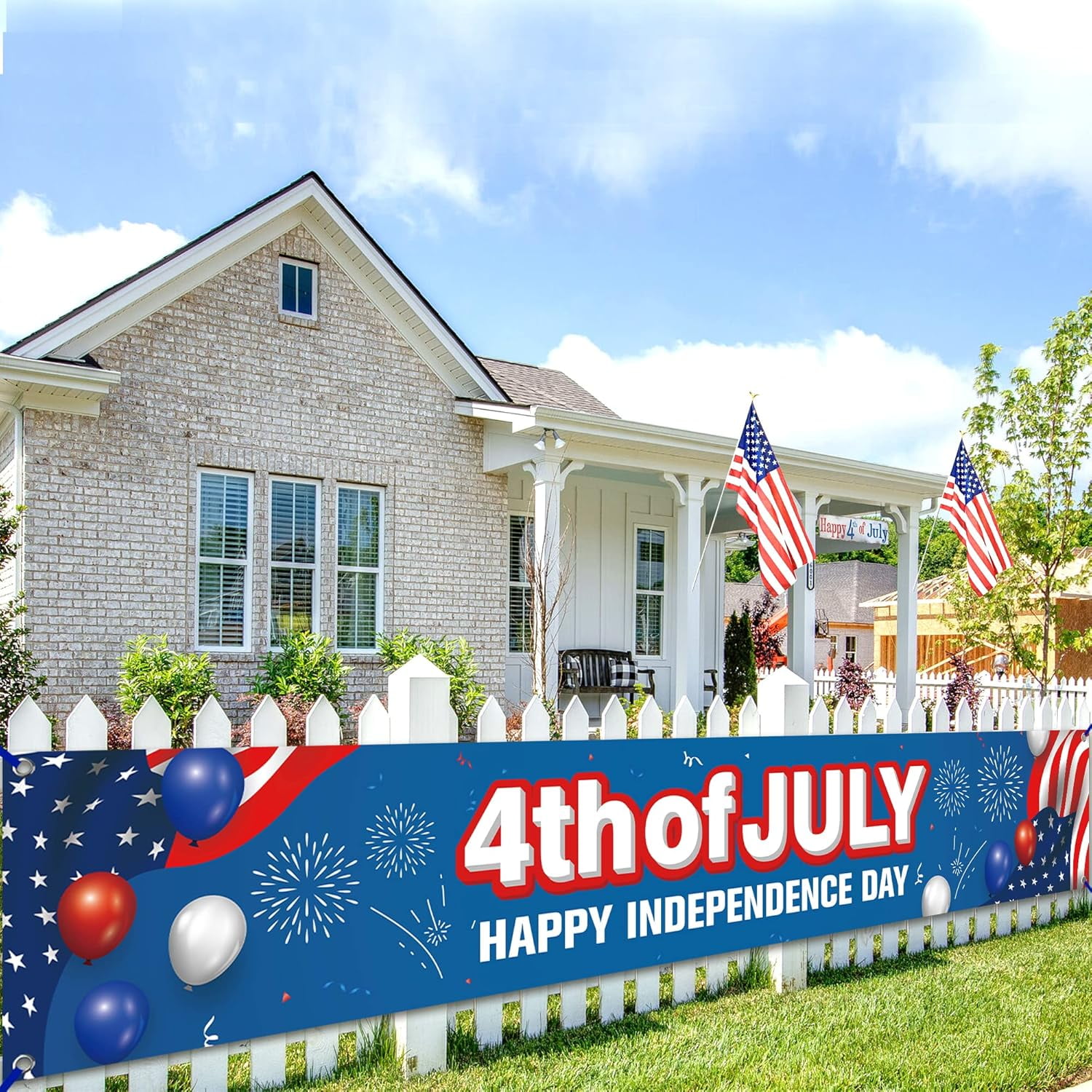 Large 4th Of July Banners for Outside - 4th of July Backdrop | Fourth ...