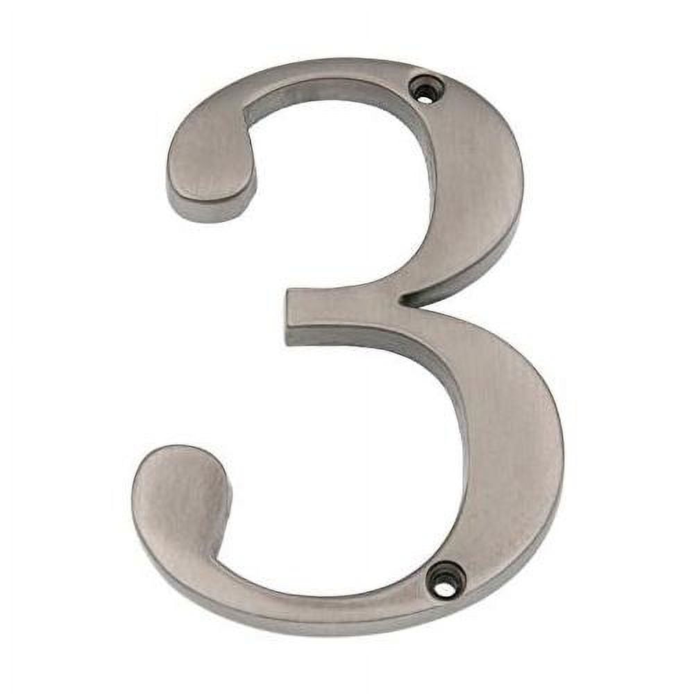 Large 5" Metal Flush House Address Numbers, Bold Easy-To-Read Font (3 ...
