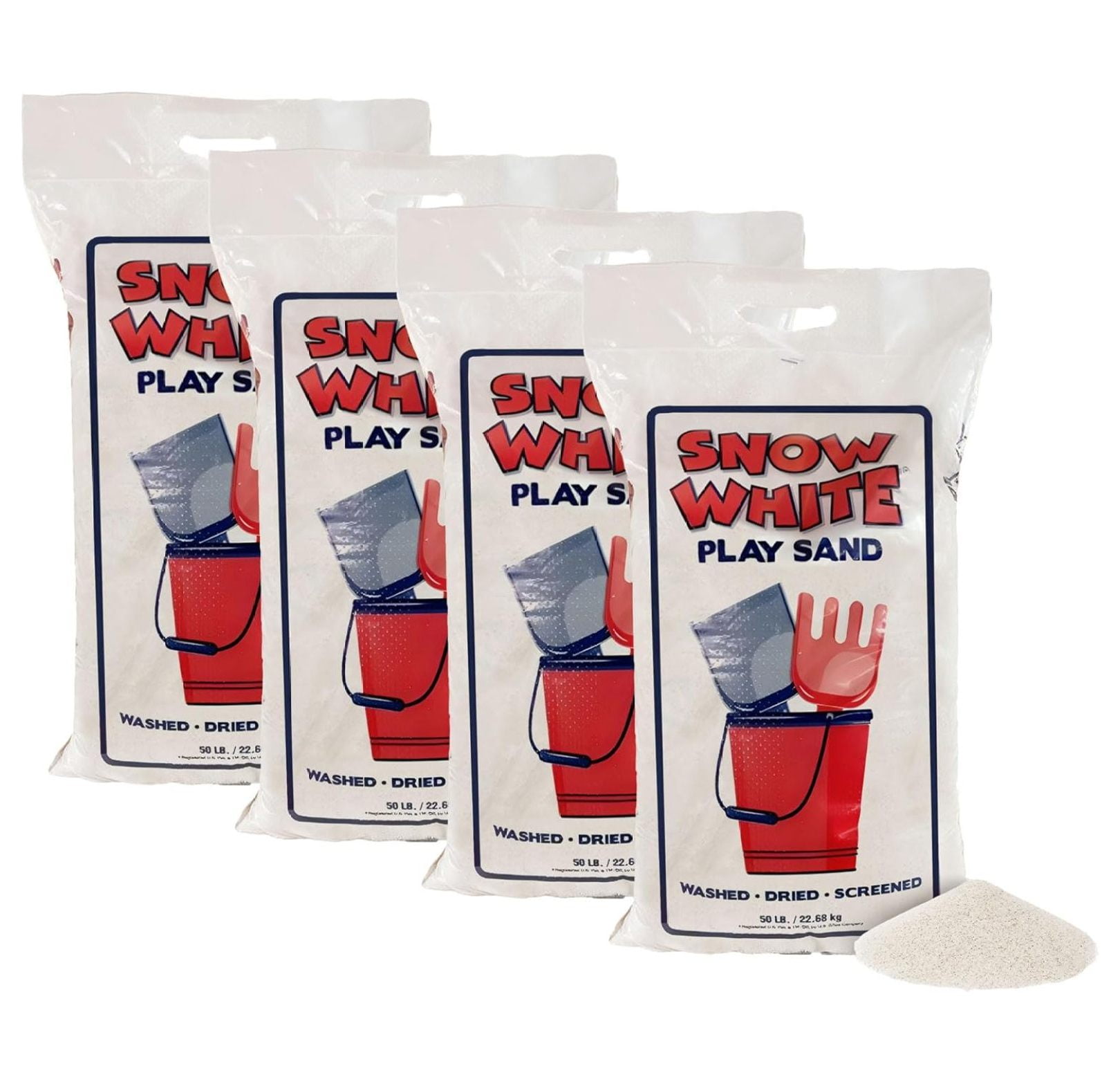 Large 50 Pound Play Sand, Finely Graded, Fully Washed and Easy to Use ...