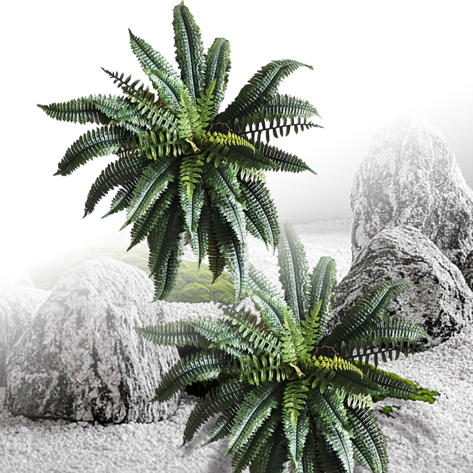Large 50cm Fern for Indoor Outdoor Garden and Green Space Hanging ...
