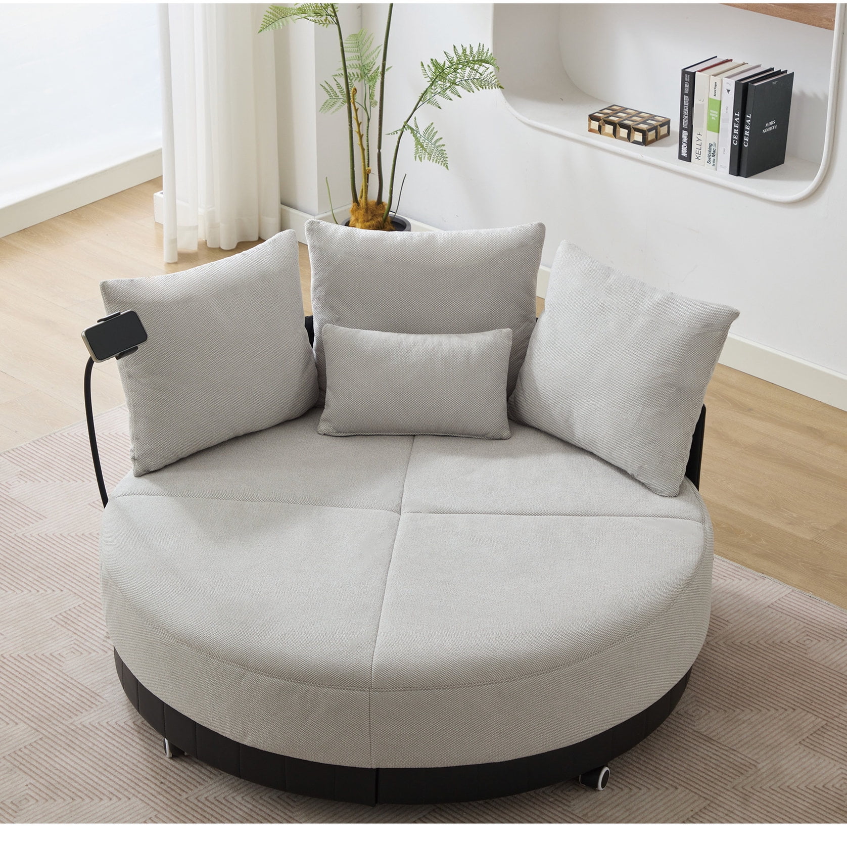 Large 52.75" Dimensions | For Two People to Sit Comfortably, Swivel ...